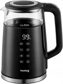 Huslog Rychlovarná konvice s displejem černá /  2200W / 1.7 L  / teplo