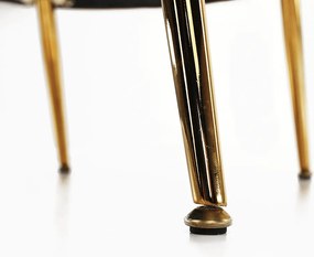 Křeslo ve stylu Art-deco, růžová Velvet látka / gold chrom-zlatý, NOBLIN