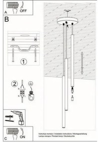Lustr SOLLUX Pastelo 3p G9 3x40W bez zdroje SL.0471 černá