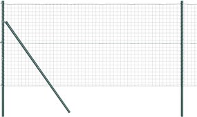 Euro plotové kotvení 25 x 1,2 m Ocel potažená PVC Zelená 3350315