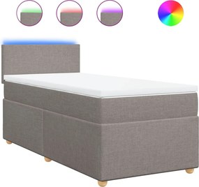 Box spring postel s matrací taupe 90x190 cm textil 3288832