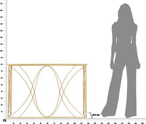 Designová konzole Parsons 120 cm zlatá