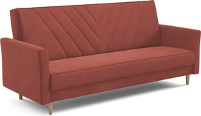 Eka Rozkládací pohovka NORTH, 227cm Výběr nohou: Černé, Barva látky: Cihlová (Kronos 39)