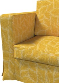 Potah na pohovku IKEA  Karlanda 3-místná nerozkládací, dlouhý barva žlutá látka pletený vzor, vzorované