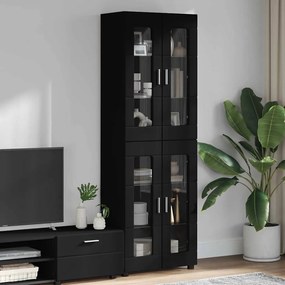 Vysoký bufet FLORIN 60 x 35 x 182 cm Černá Kompozitní dřevo 3397905