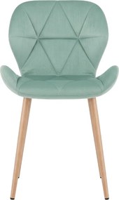 Jídelní židle MANGO VELVET, mentolová
