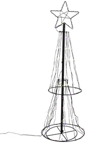 Vánoční stojací lampa černá strom 150 cm vč. LED RGB s časovačem IP44 ...
