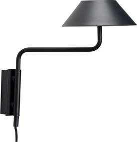Černé kovové LED stmívatelné nástěnné svítidlo do zásuvky ø 30 cm Cover – Hübsch