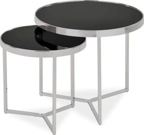 Casarredo - Komfort nábytek Kulatý konferenční stolek DELIA II, set 2 kusů, černá