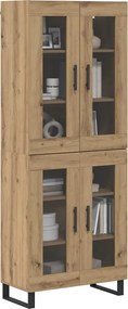 Vysoký bufet 2 ks Artisanový dub 69,5 x 34 x 180 cm 3403196