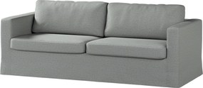 Potah na pohovku IKEA  Karlstad 3-místná, nerozkládací, dlouhý barva modrá látka pletený vzor