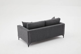 Hanah Home Dvoumístná pohovka BERLIN antracitová 180 cm 825BLC2794