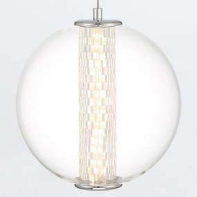 Designový lustr koule Eurofase Atomo Chrom LED 9W 3000K