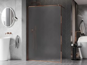 Mexen Kioto-XF, sprchová zástěna s rámem 160 x 202 cm, 10mm sklo námraza, profil růžové zlato, 800-160-104-60-30-X