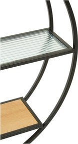 Černá/v přírodní barvě patrová kovová police 61 cm Mataram – Premier Housewares