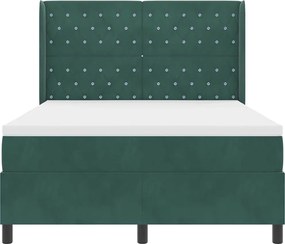 Postel s boxspringem s matrací Tmavě zelená 140 x 200 cm samet 3341957