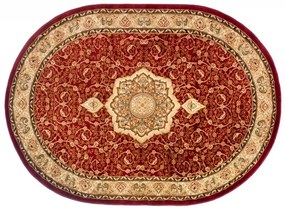 Oválný koberec YESEMEK 5071A červený Rozměr: 150x295 cm
