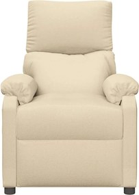 Polohovací křeslo krémové textil 340176