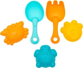 Skládací kyblík a hračky do písku Baby Mix – sada 5 ks