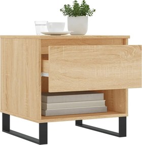 vidaXL Konferenční stolek 50 x 46 x 50 cm kompozitní dřevo [830930] Barva: Bílá