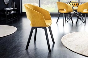 Designová židle Colby hořčicová žlutá