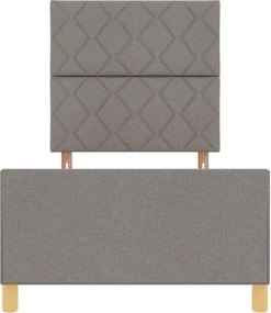 Rám postele s čelo Taupe 100 x 200 cm textil 3344785