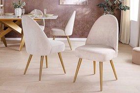 Designová jídelní židle Vermilius béžový manšestr