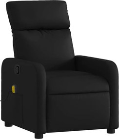 Masážní polohovací křeslo černé, umělá kůže 3206875