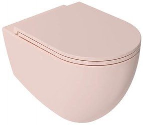 Isvea Isvea, INFINITY závěsná WC mísa, Rimless, 36,5x53cm, růžová Salmon, 10NF02004-2S