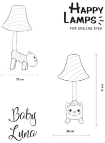 Happy Lamps - LED Dětská stolní lampa BABY LUNA LED/5,4W/230V kočka