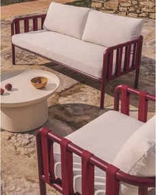 Červený/béžový hliníkový zahradní lounge set pro 4 osoby Omala – Kave Home