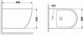 Erga Lily, závěsný bidet 490x360x320 mm, bílá lesklá, ERG-V03-LILY-BD-WH