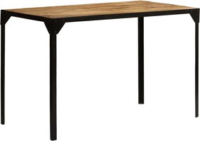 PerfektníDomov Jídelní stůl Holey - masivní hrubé dřevo a ocel | 120 cm