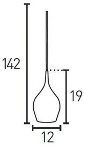 Searchlight 6461-12RE - Lustr na lanku VIBRANT 1xE14/60W/230V červená