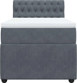 Box spring postel s matrací tmavě šedá 80 x 200 cm samet 3289897