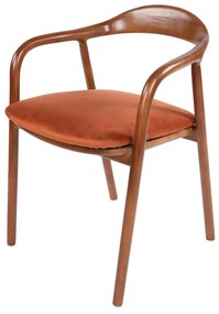 Kalune design Jídelní židle PA hnědá s oranžovou