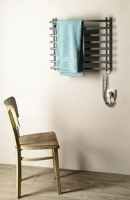 Aqualine Aqualine, Elektrický sušák ručníků, 570x465 mm, 72 W, šedý hliník - metalíza (RAL9007), SU210A