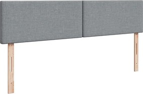 Box spring postel s matrací světle šedá 200 x 200 cm textil 3287556