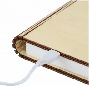 Hnědá světelná dekorace na USB Booklight – Gingko