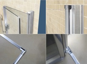 BPS-koupelny Čtvercový sprchový kout HYD-SK1290C 100x100 chrom/transparent - bez vaničky