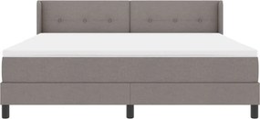 Postel s boxspringem s čelo Taupe 200 x 180 cm textil 3341122