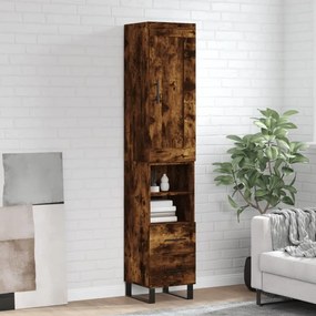 vidaXL Skříň highboard 34,5 x 34 x 180 cm kompozitní dřevo [3200281] Barva: kouřový dub