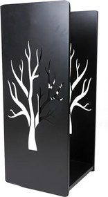 Kovový stojan na dřevo Tree, 40x100 cm, černá