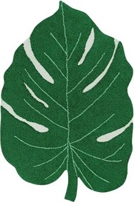 Ručne tkaný kusový koberec Monstera Leaf, 120x160, zelená, chodba / predsieň, Lorena Canals
