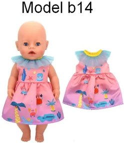 Oblečky Baby Born - Barevné letní šaty Motiv: model b14