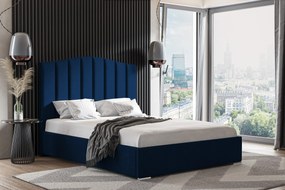 Eka Čalouněná postel MARGOT - Kronos 140x200 cm Barva látky: Azurová (13), Úložný prostor: Bez úložného prostoru
