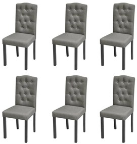 Jídelní židle 6 ks šedé textil 272247