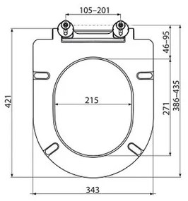 Alcadrain WC sedátko, duroplast A678S