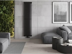 Mexen Kansas dekorativní radiátor 1800 x 420 mm, 1242 W, černý - W204-1800-420-00-70