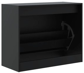Botník černý 80 x 34 x 63 cm kompozitní dřevo - Default Title